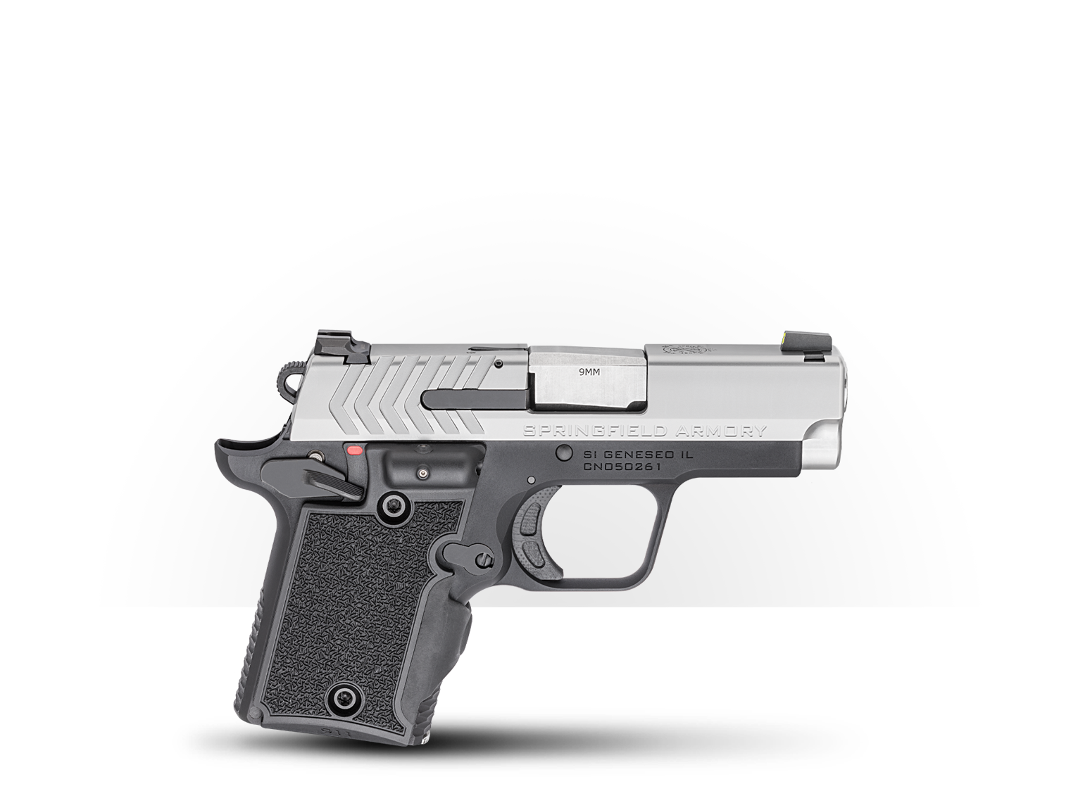 911 3" 9mm Handgun w/ Viridian® Grip Laser - Stainless - Springfield Armory